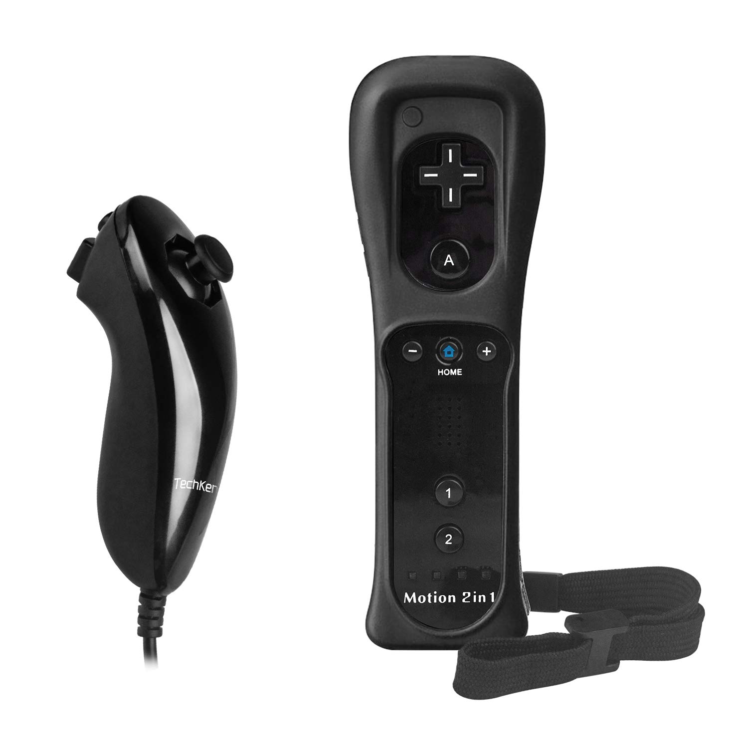 Motion Plus Wii Controllers 2Packs with Nunchucks, Wii Remote Controllers Compatible for wii and Wii U with Built in Motion Plus