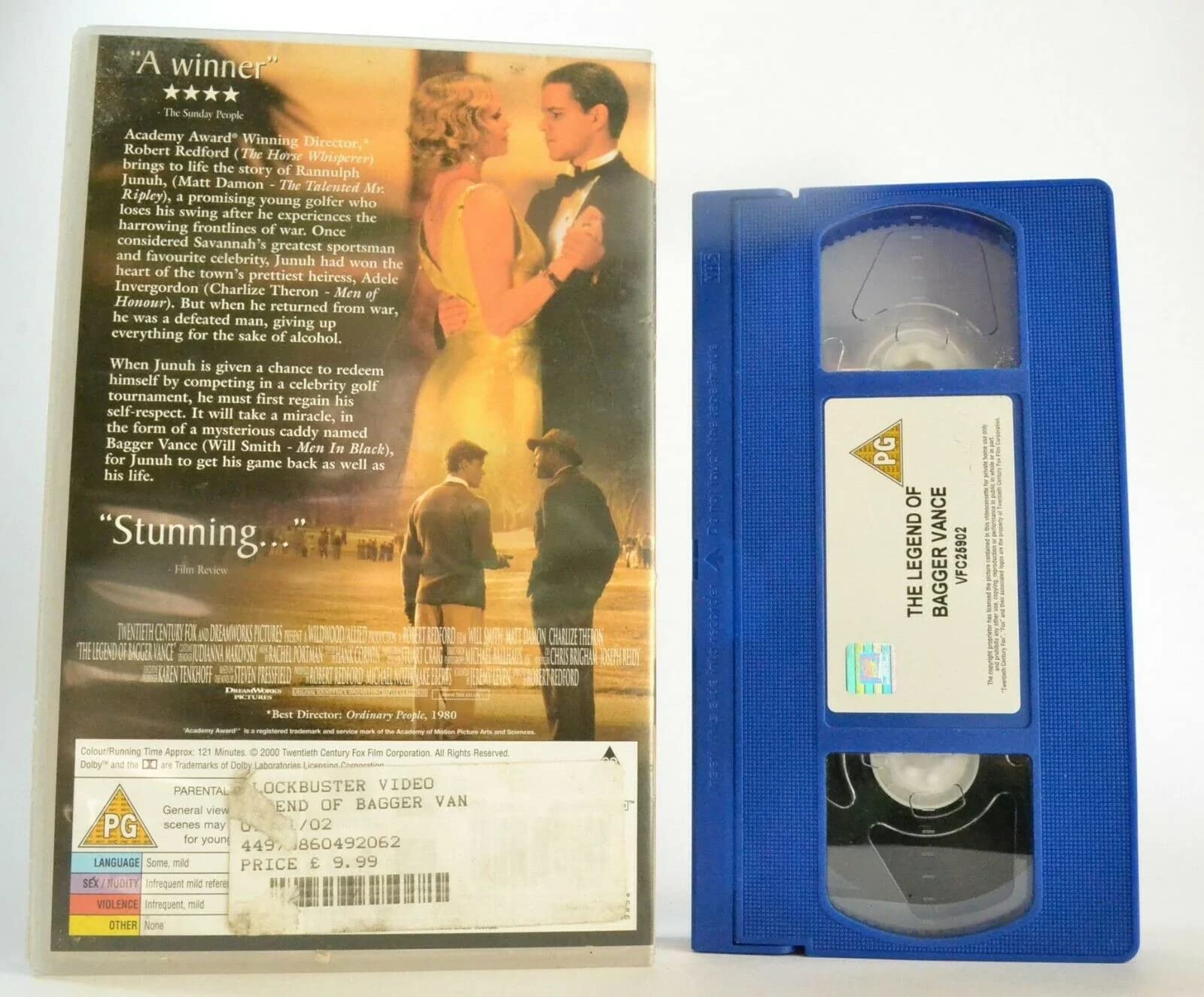 The Legend Of Bagger Vance: Dramatic Golf Action - Large Box - Will Smith - VHS
