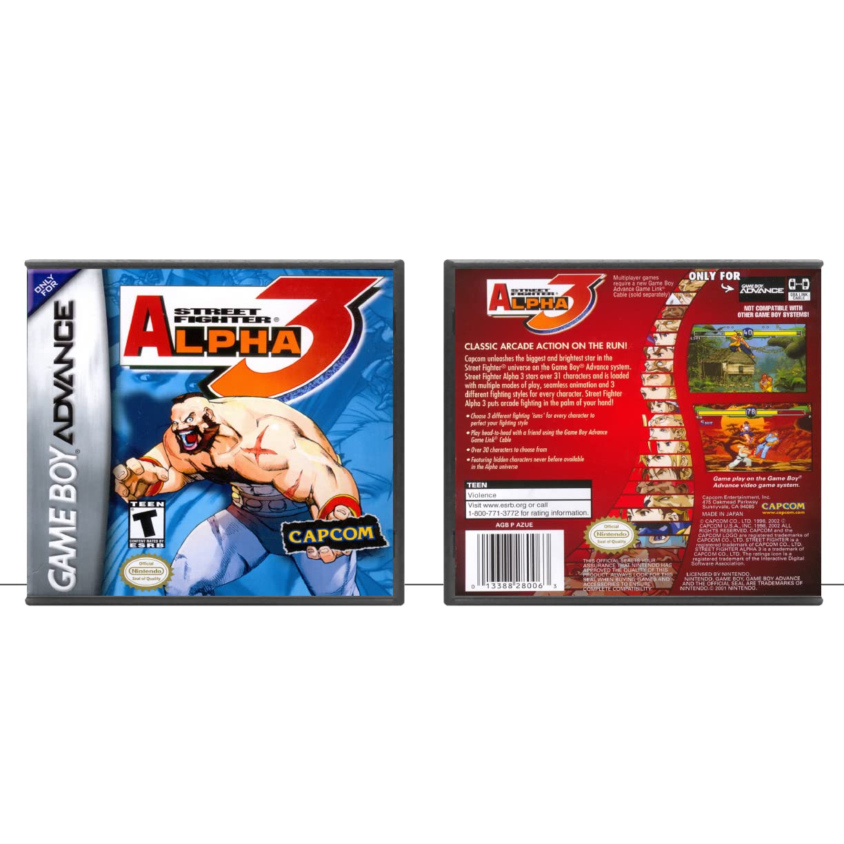Street Fighter Alpha 3 | (GBA) Game Boy Advance - Game Case Only - No Game