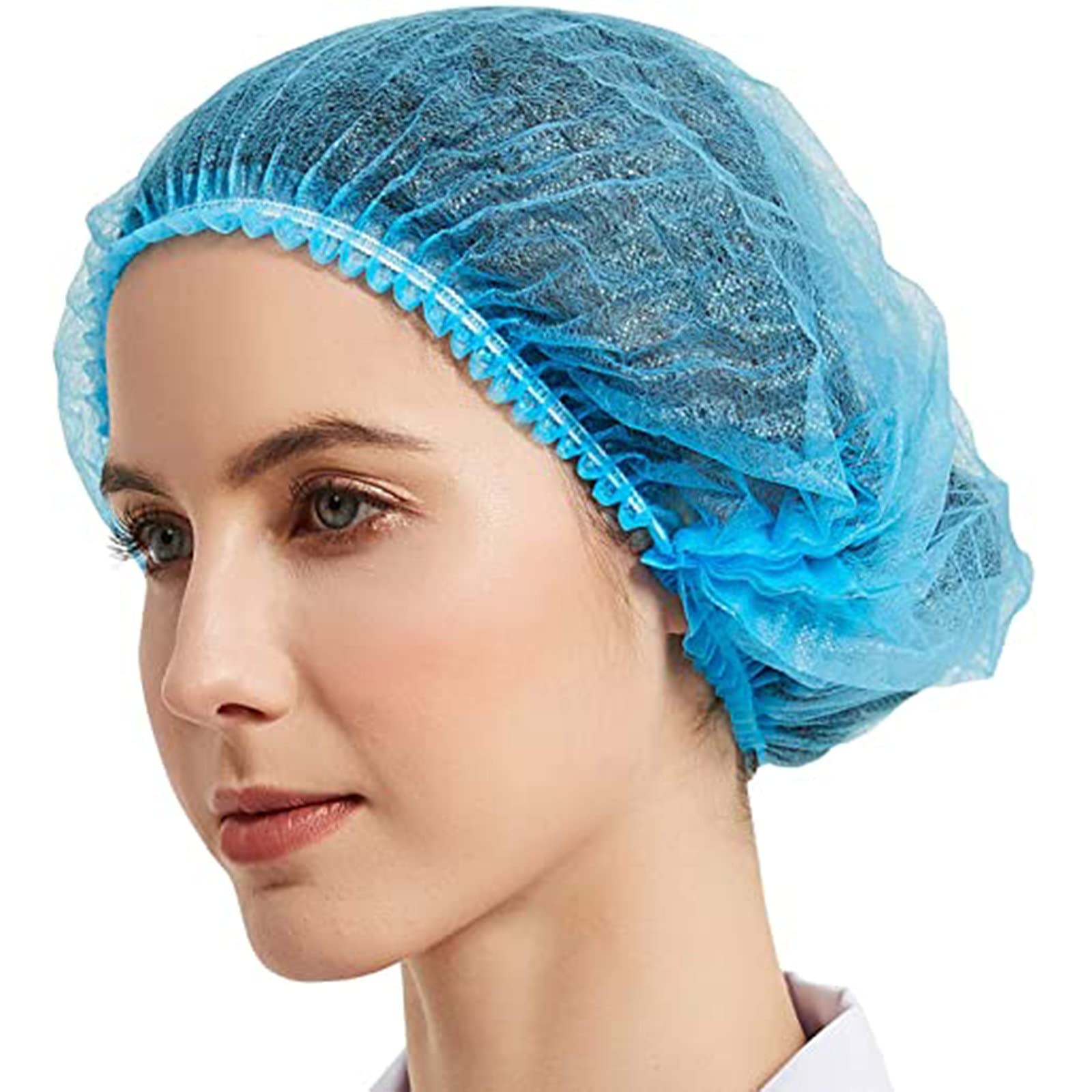 Vzdsddef Hair Disposable Non Woven Bouffant Caps Net Strip 100PC Net Head Hair Care XIo438 (F, One Size)