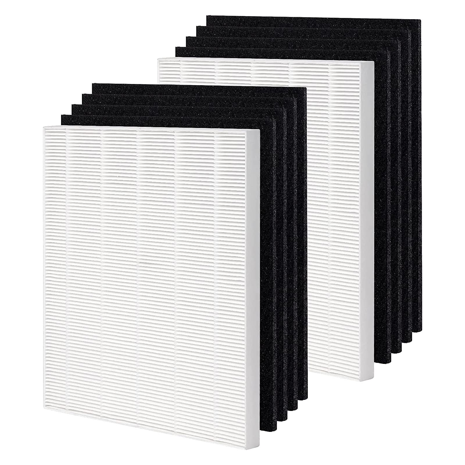 SUNRRA C545 Replacement S Filter Compatible with Winix C545, Part# 1712-0096-00, 2 HEPA + 8 Activated Carbon Filters