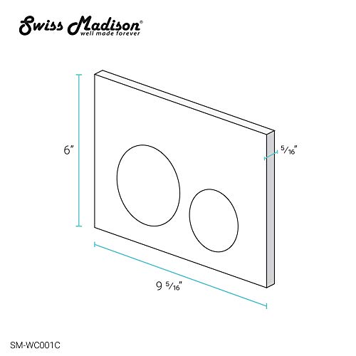 Swiss Madison Well Made Forever Swiss Madison SM-WC001 Dual-Flush Actuator Plate, Matte Chrome