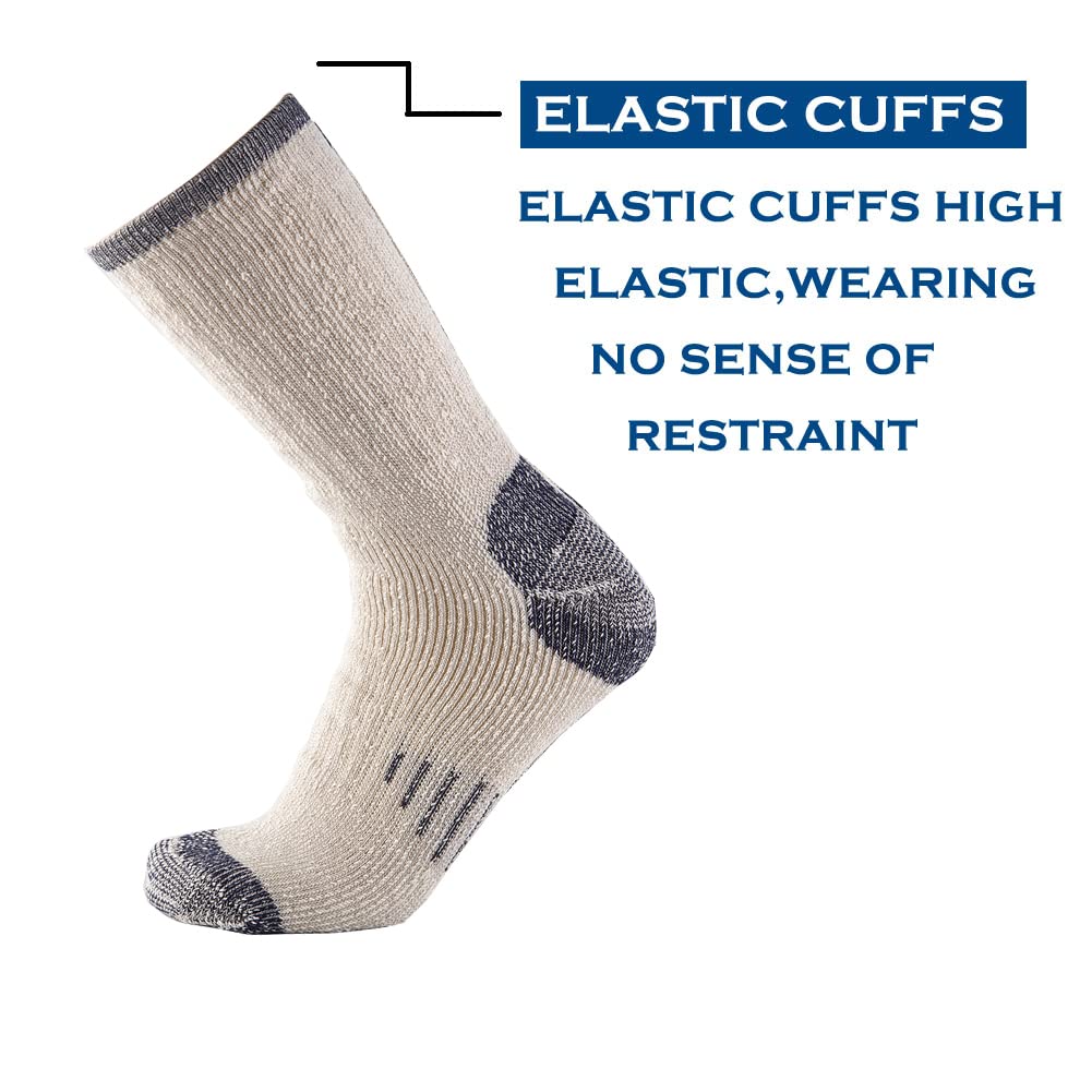 Merino Wool Men Crew Socks Warm Socks -NEVSNEV Athletic Socks for Men, Suitable for Hiking,Trekking,Camping …