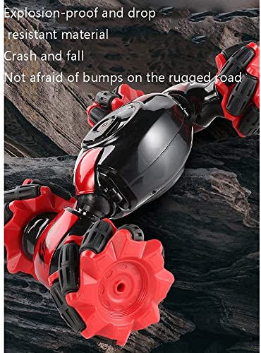 RC Stunt Car, Twisted Car Deformable All-Terrain Off Road Car 360° Flips Double Sided Rotating Race Car with Gesture Sensor Watch Lights for Kids P92