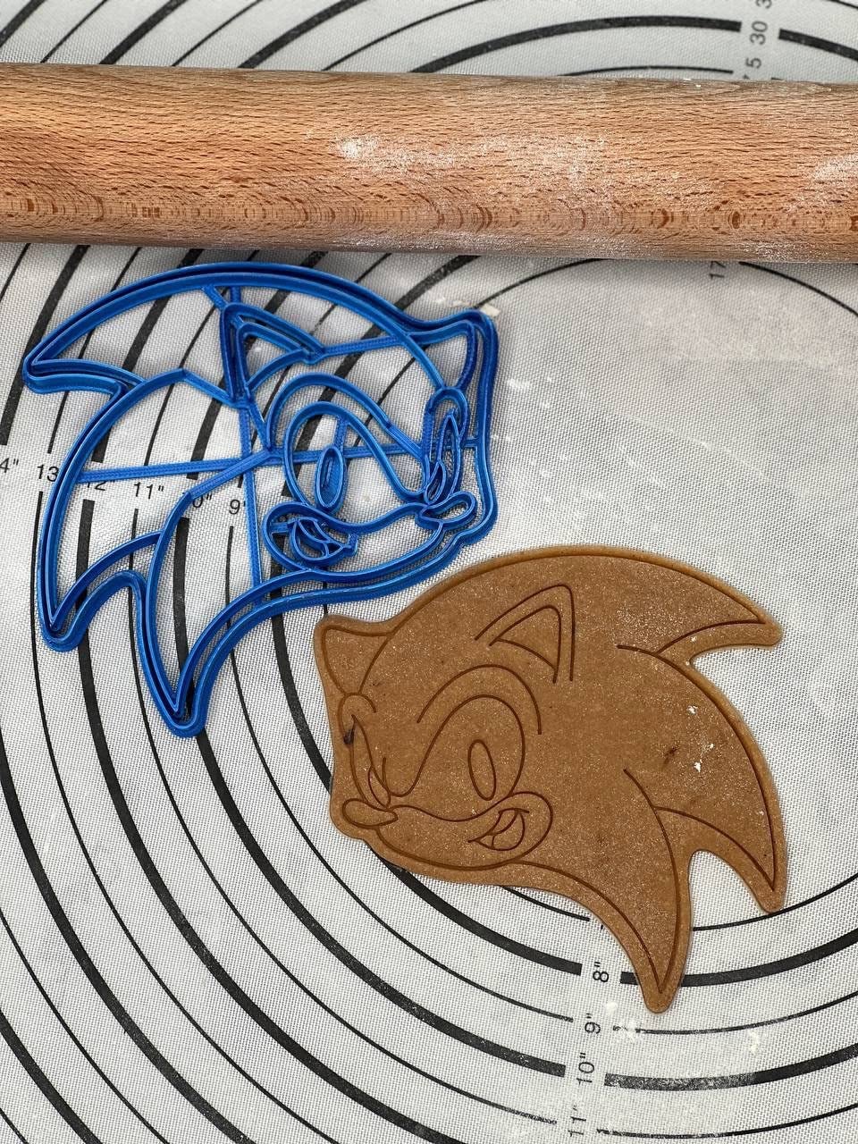 Sonic Head Cookie Cutter & Mold 4.75” inches Produced by 3D Kitchen Art