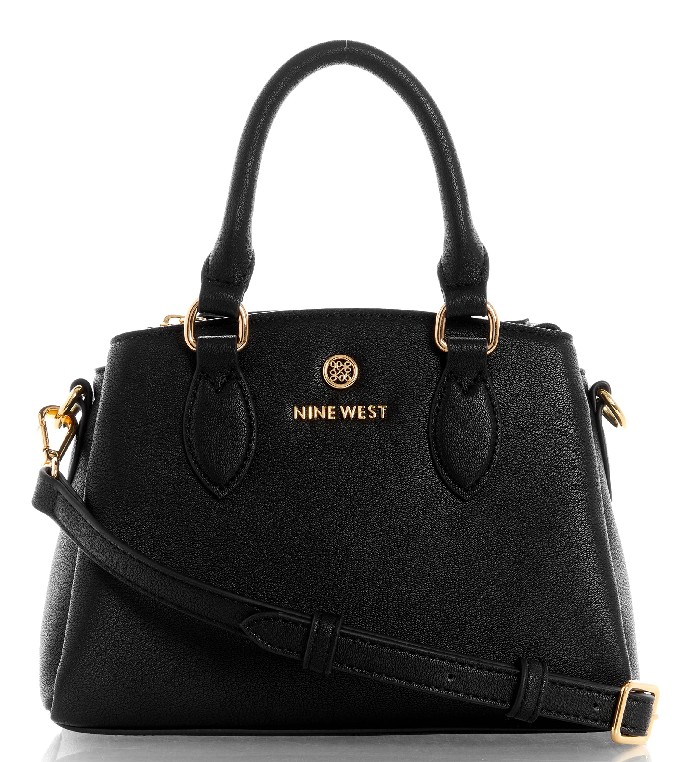 NINE WEST Zenith Small Triple Compartment Satchel Crossbody, Black