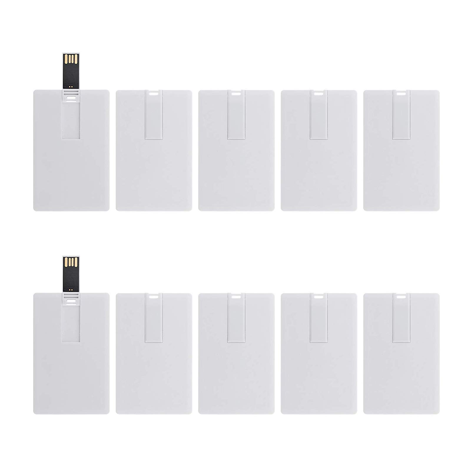 KINMIN Credit Card USB Flash Drive 16GB 10 Pack Business Card Bank Card Shape Flash Drive Memory Stick Key Credit USB Drive