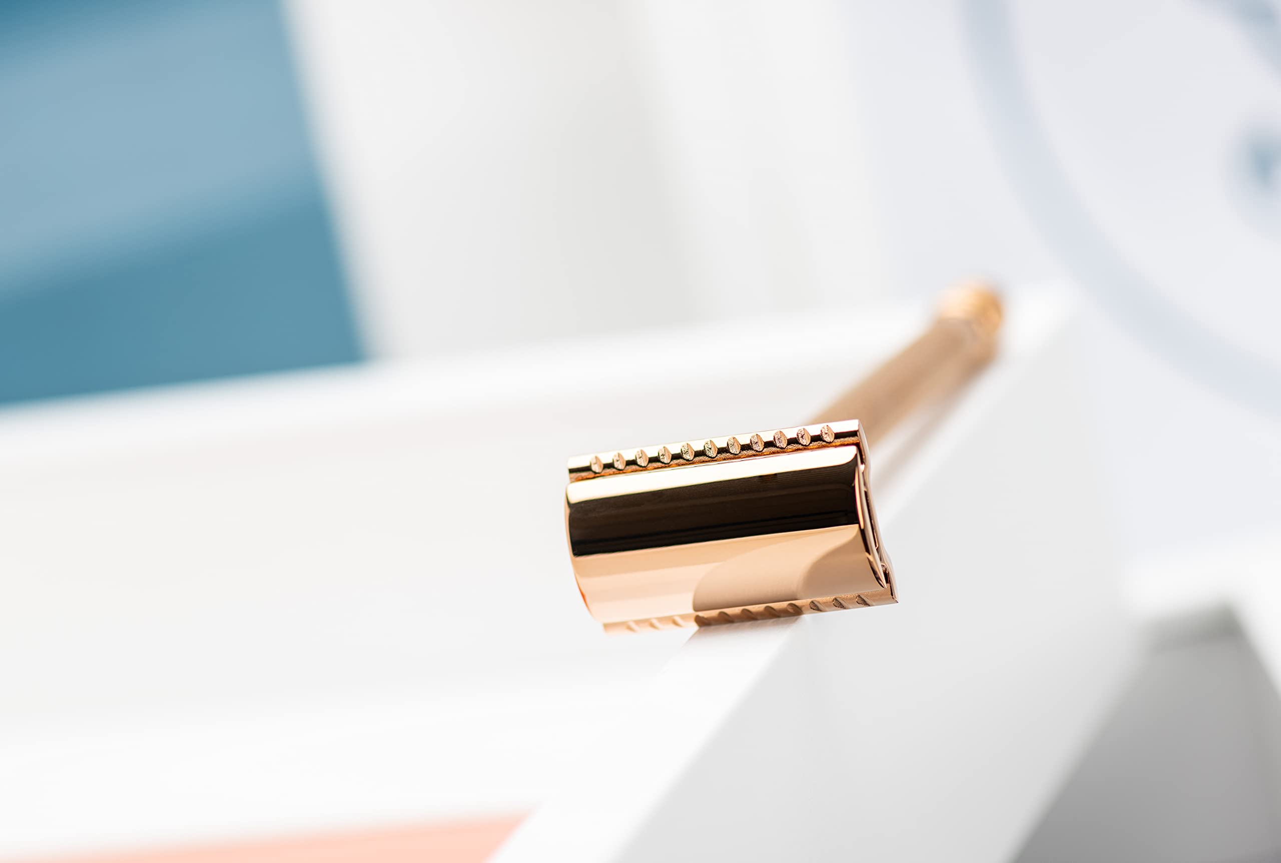 Merkur Merkur Double Edge Safety Razor, Straight Cut, Double Extra Long Handle, Gold, 1 ct.