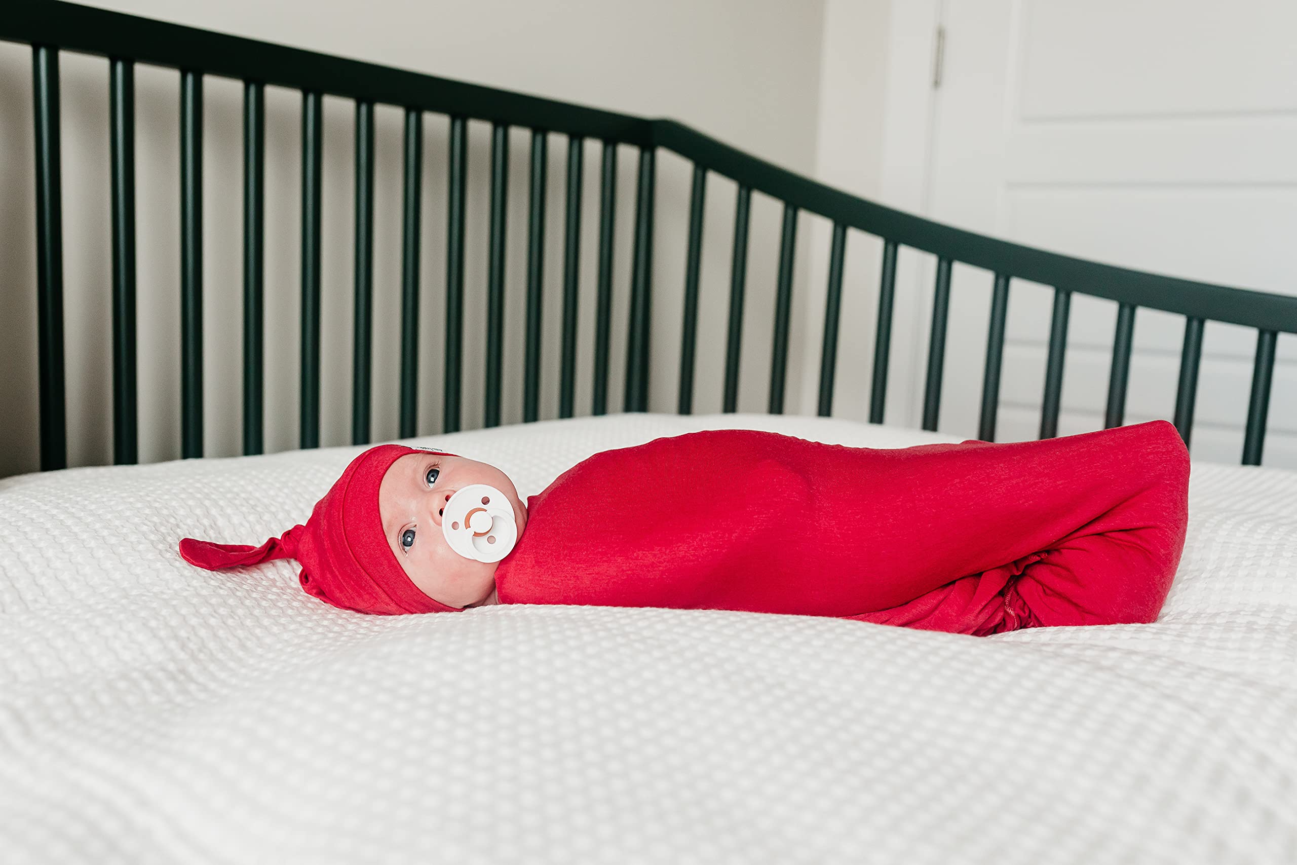 Large Premium Knit Baby Swaddle Receiving Blanket "Mara" by Copper Pearl