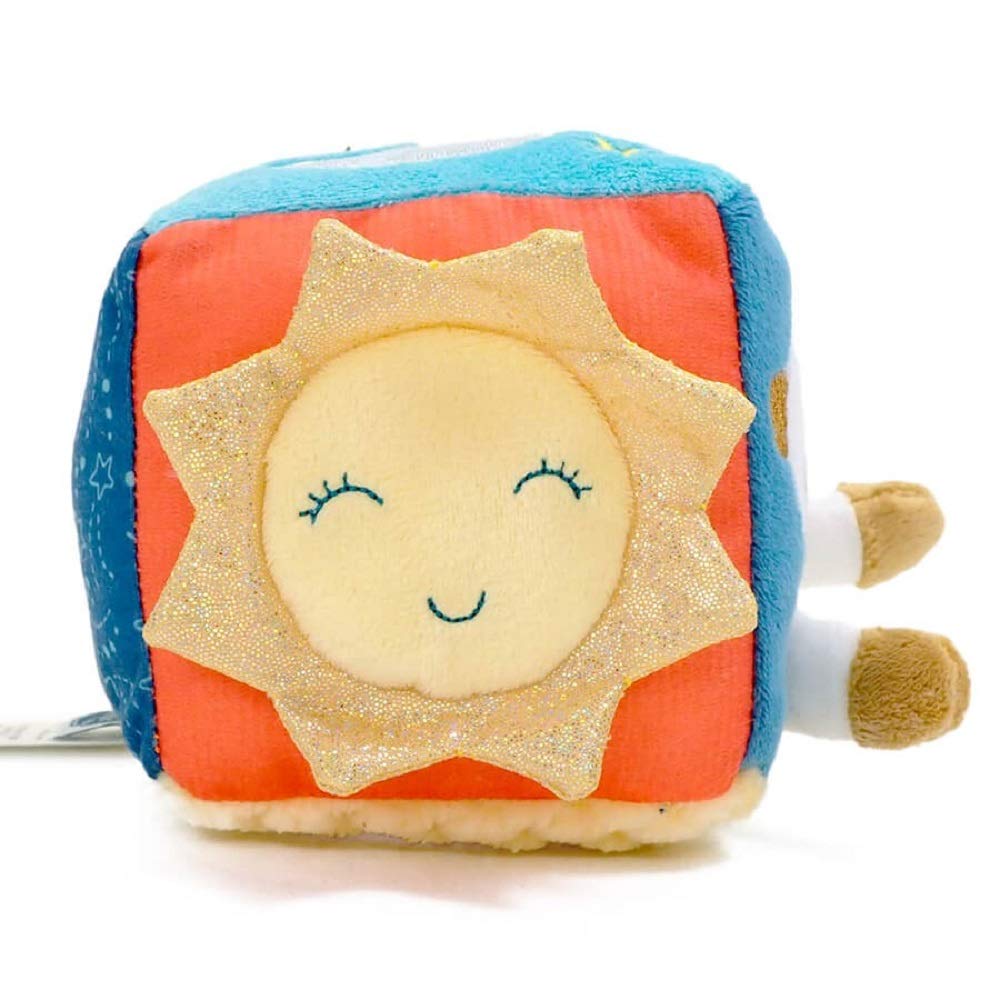 Mary Meyer Crinkle Teether Toy with Baby Paper and Squeaker, 6 x 6-Inches, Cosmo Crescent Moon