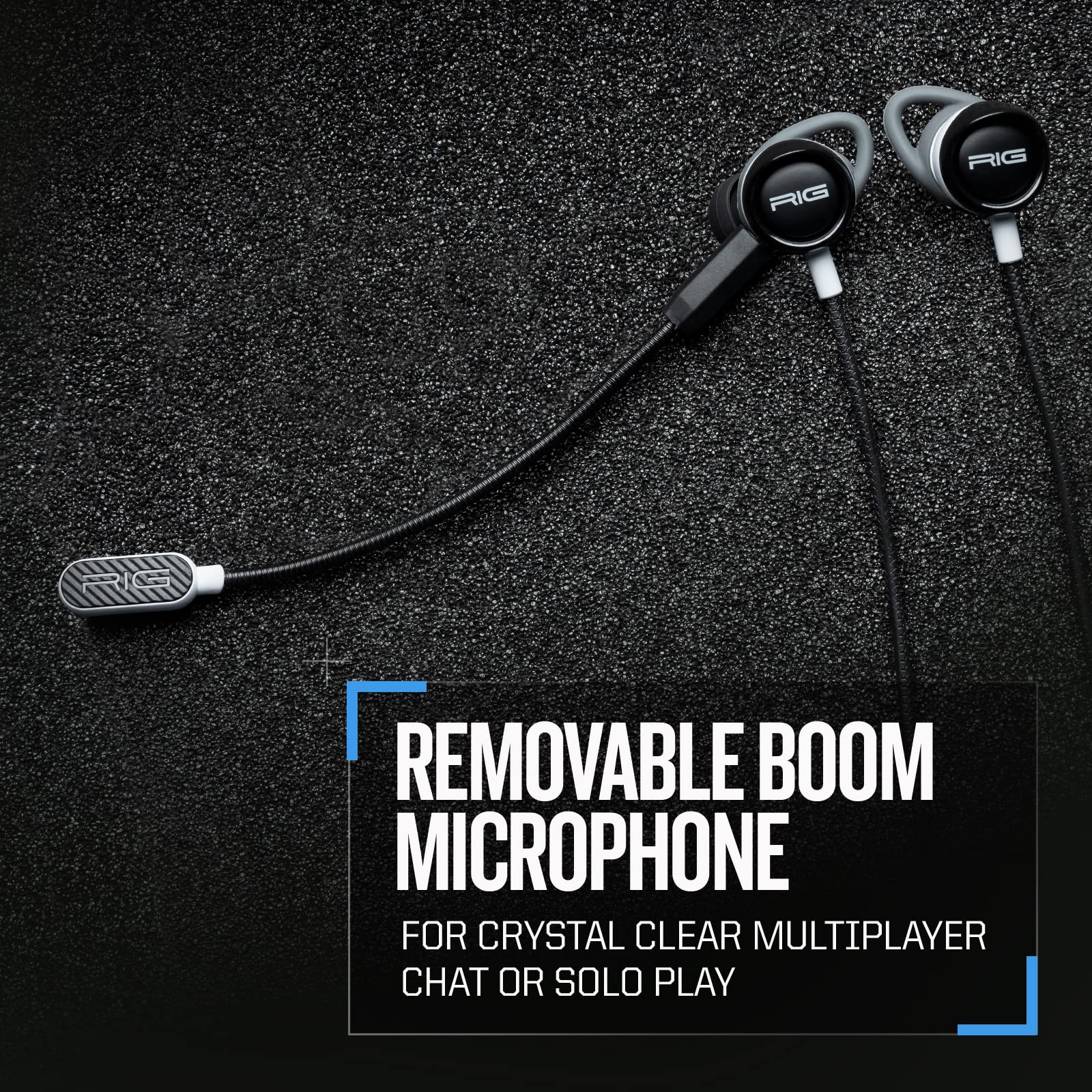 RIG 200HS Performance Gaming Earbud Headset with Detachable Microphone Officially Licensed for PlayStation PS5, PS4, PSVR, PSVR2 - Universal 3.5mm - Black/White