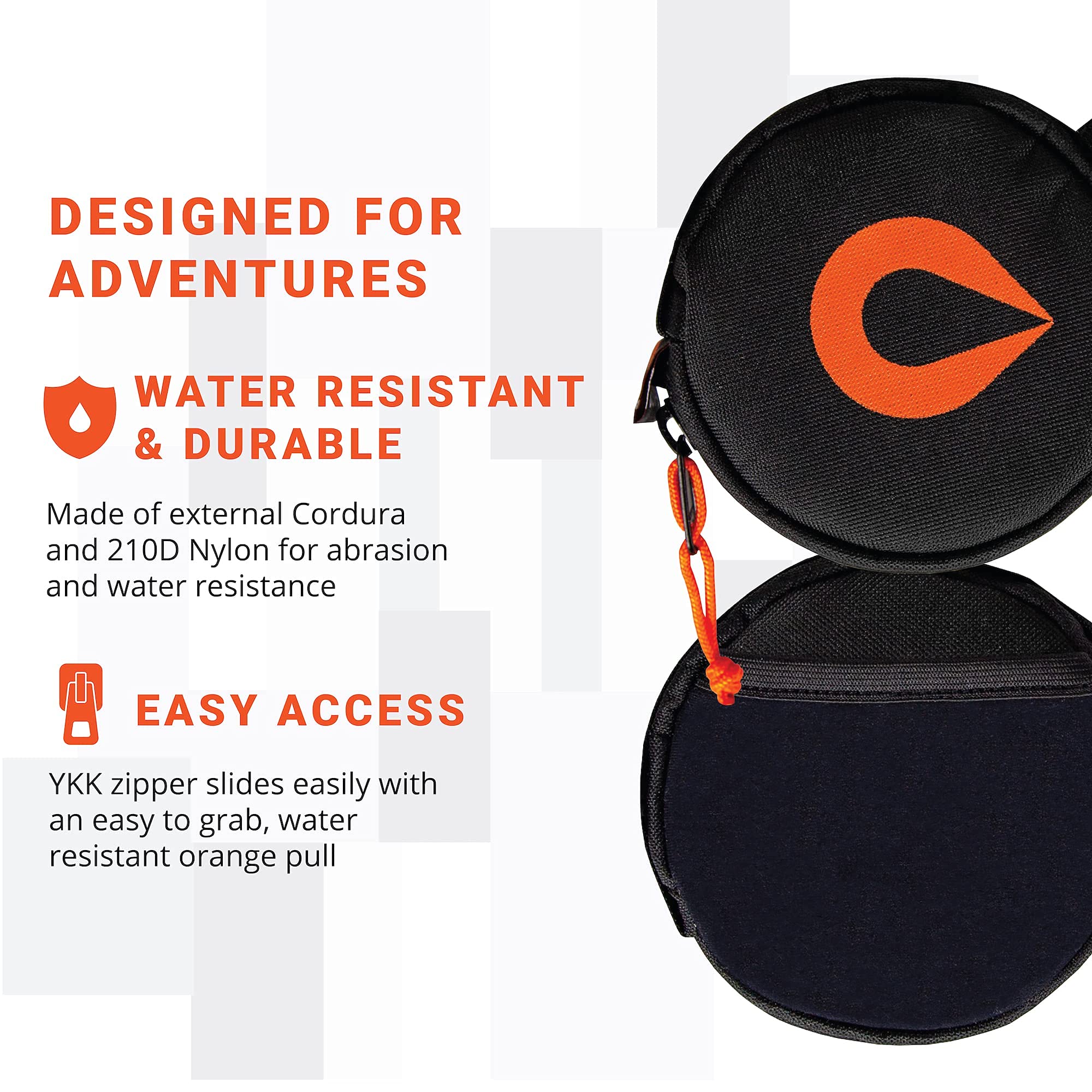 OTTOLOCK Combination Bike Lock and Essentials Frame Bag | Lightweight & Compact Lock and Storage | (Orange, 30 Inch)