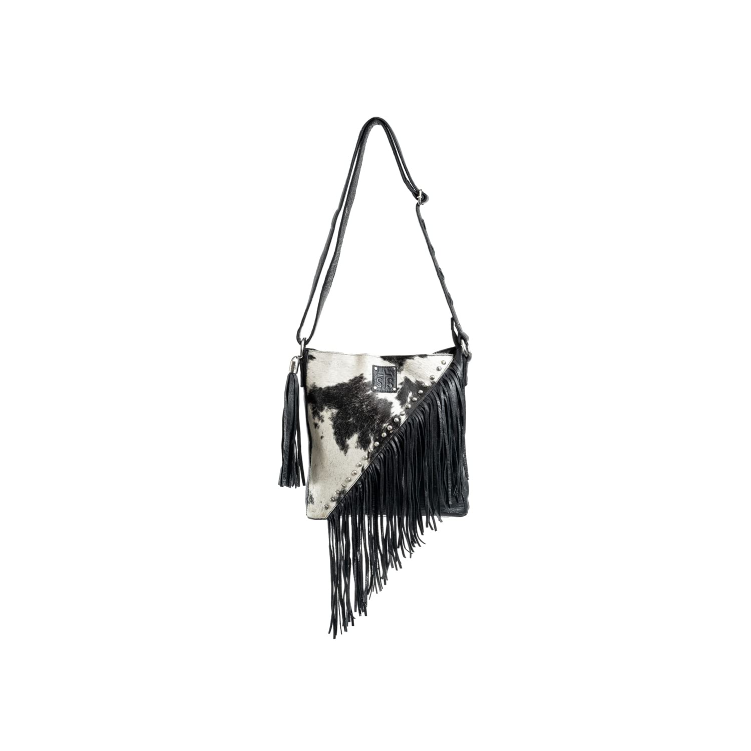 STS Ranchwear Cowhide Teton Crossbody Ladies Leather Black OS