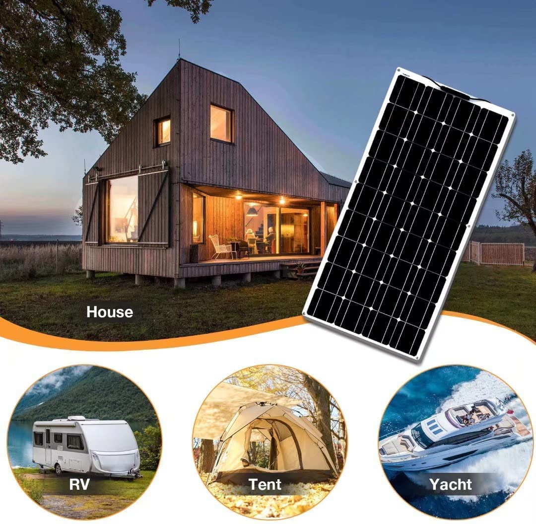 LOPMQRV 1800 Watt Solar Panel Kit, with 2pcs car Inverter and 2pcs 40A Charge Controller 4 × 450 Watt Monocrystalline Solar Panel for 12-48V Battery Charging Car Battery