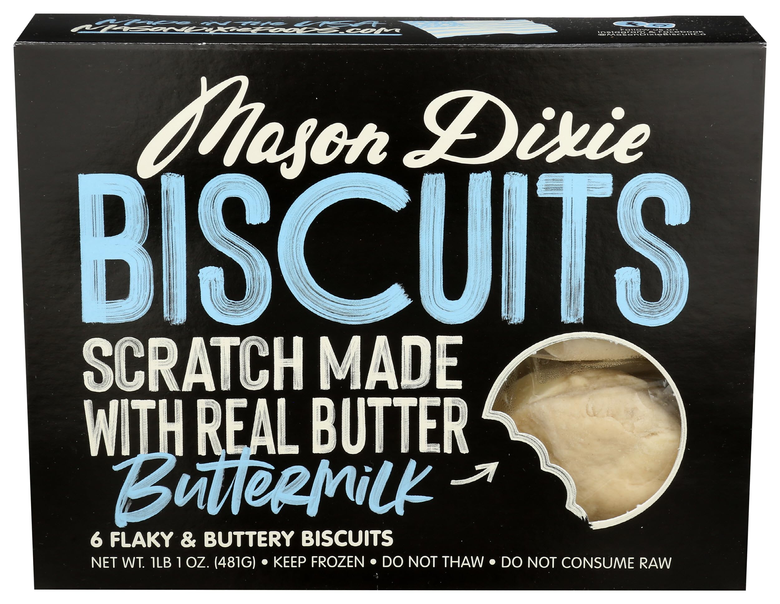 Mason Dixie Biscuit Co, Biscuits Buttermilk, 17.6 Ounce