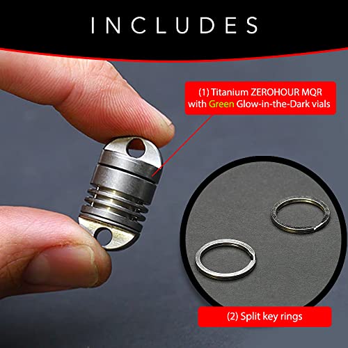 ZeroHour MQR Magnetic Quick Release Keychain Fob for Keys, Bags, Purses and Belt – Ultra Strong Magnet with Premium Rings for Fast Access to Keys (1, Sandblasted Titanium)