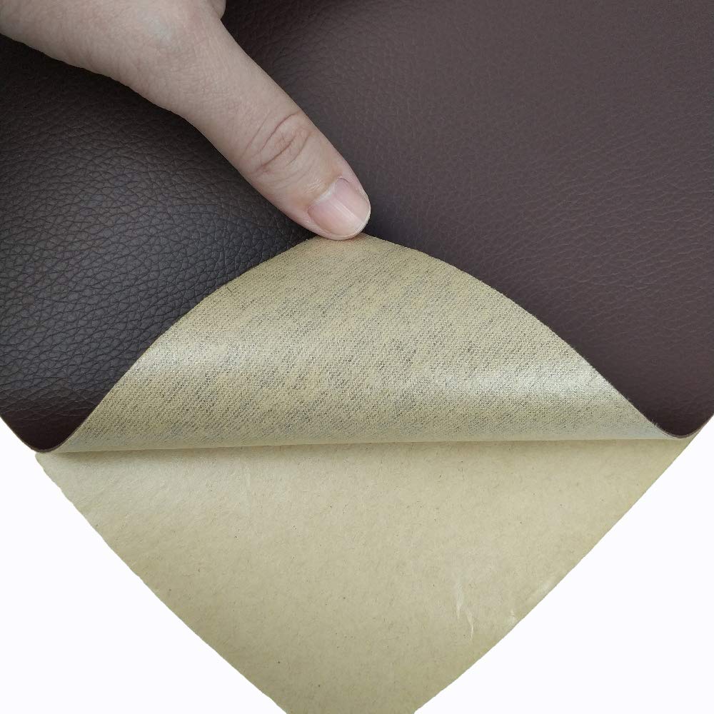 Large Leather Repair Patch Adhesive Back First-aid for Upholstery Couch Car Seat Jackets Handbags 12x24 Inches, Pack of 2 (Gray)
