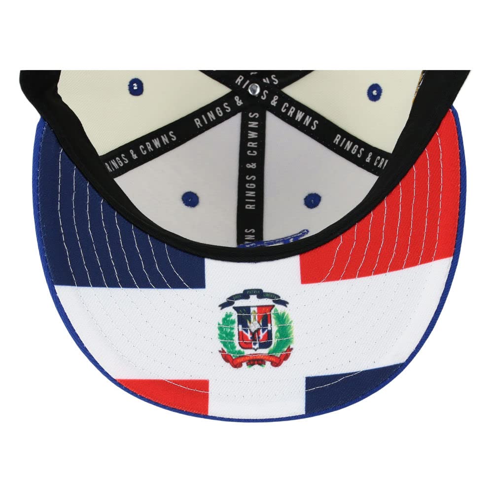 Rings & Crwns Dominican Republic Country Pride Logo Fitted Flat Bill Cap silv/RBL