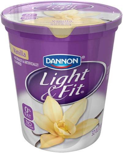 Light and Fit Quarts Vanilla Nonfat Yogurt, 32 Ounce -- 6 per case.