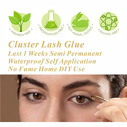 MELLUCCI DIY Individual Cluster Lash Glue for Self Application Sensitive Eyelash Extension Glue Low Fume Latex Free for Individual Lashes Beginners Available……