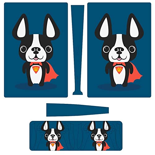 Super Dog Animal Full Protective Skin Cover Design Wrap Decal Sticker Compatible with PS5 Digital Edition Console and Controller