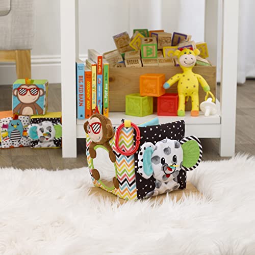 Sassy Baby Larry Llama Black, White, and Multi-Colored Developmental Soft Baby Book