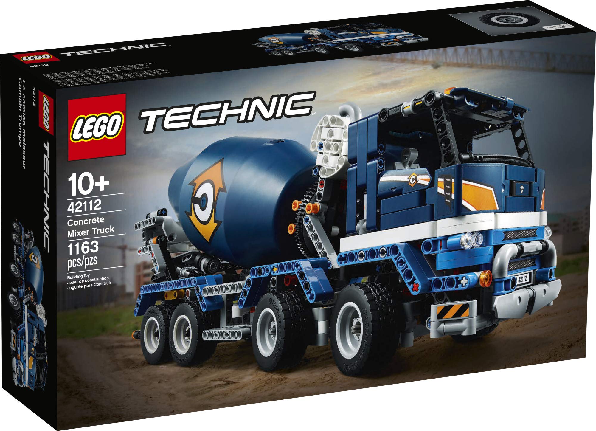 LEGO Technic Concrete Mixer Truck 42112 Building Kit, Kids Will Love Bringing The Construction Site to Life with This Cool Concrete Truck Toy Model Set (1,163 Pieces)