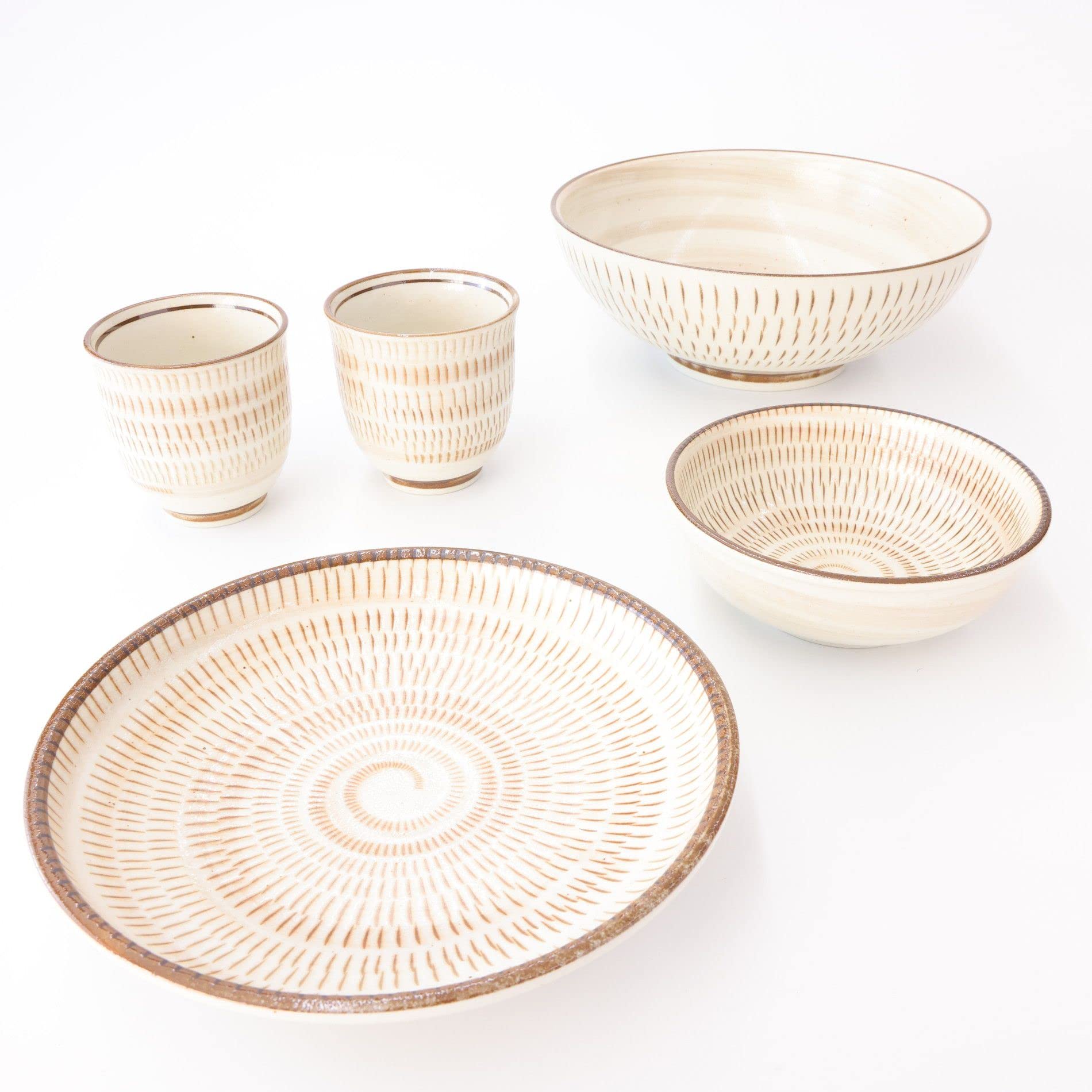 Product of Gifu Japan Mino Ware Serving Plate, 7.5 inch, Beige, Mino-Mingei, Japanese Ceramic Plate, Microwave/Dishwasher Safe
