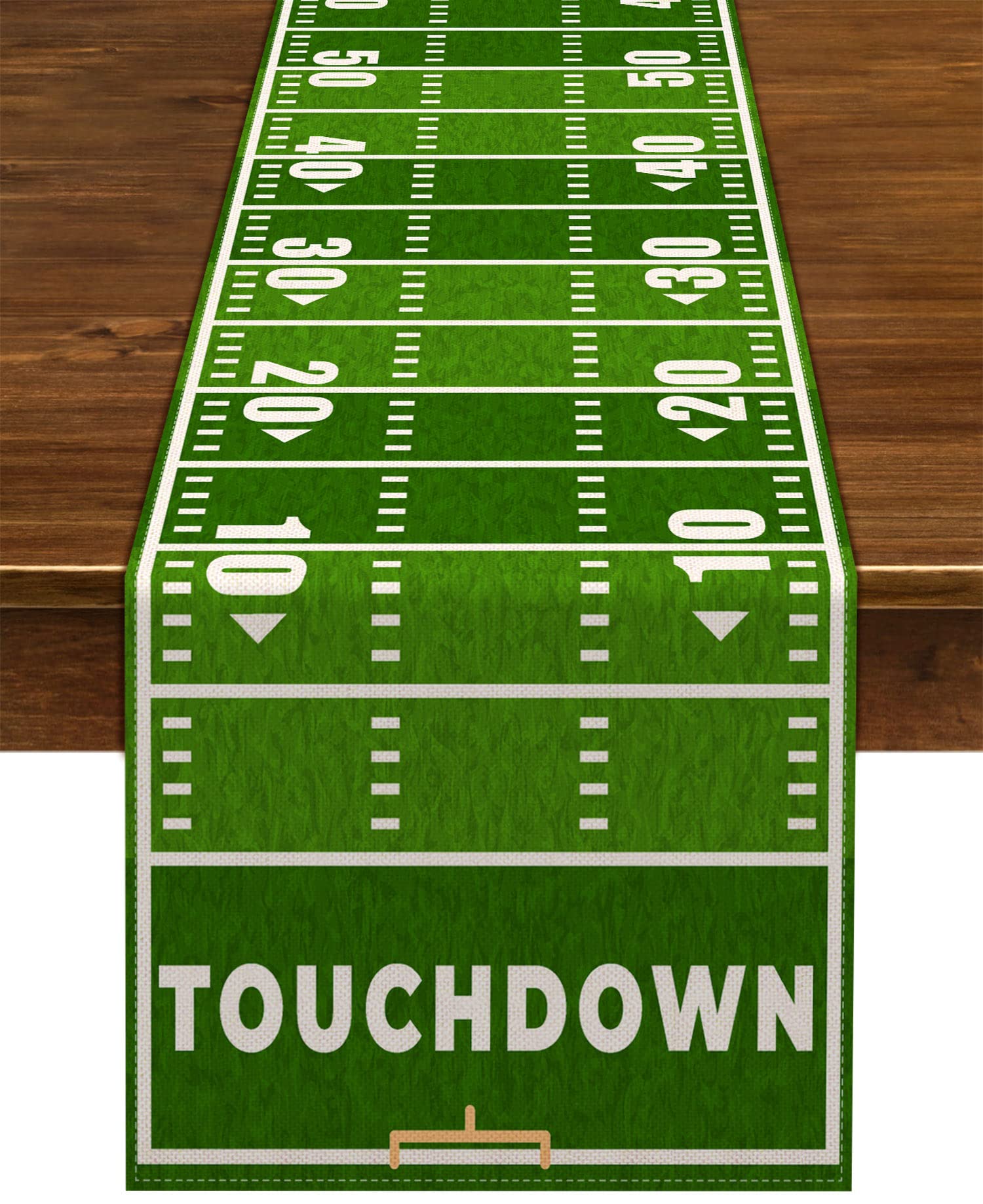 Nepnuser American Football Court Table Runner Touch Down Football Birthday Party Decoration Boy Sport Farmhouse Home Dining Room Kitchen Table Decor (13" x 72")