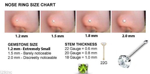 L & L Nation Clear Cz 925 Sterling Silver Bendable Nose Ring with 1.2mm Prong Round Setting Ball Ended 3/8" 10 Pcs Set