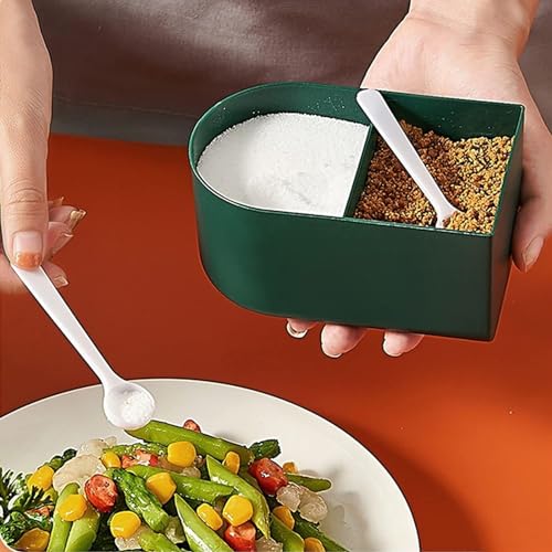 Kitchen Spice Pots Seasoning Jar Creative Seasoning Box Multi-Grid Household Seasoning Bottle Seasoning Storage Box Sugar MSG Bottle Salt Box