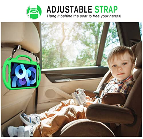 SUPNICE Case for iPad Air 5th Generation(2022)/iPad Air 4th Generation(2020) 10.9 inch/iPad Pro 11, Shoulder Strap, Shockproof Handle Stand Kids Case for 10.9 inch iPad Air 5/Air 4 /Pro 11, Green