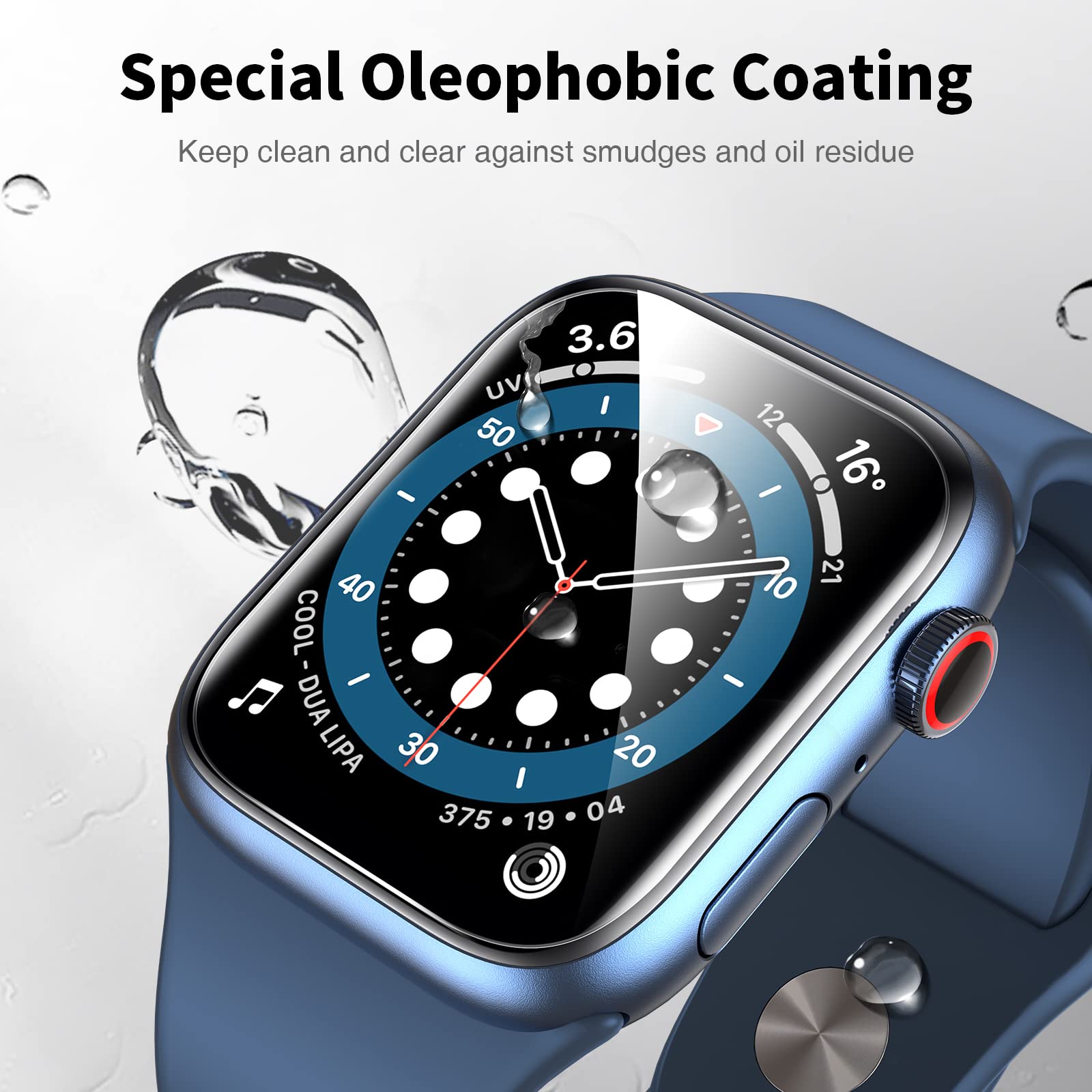 LK 8 Pack Apple Watch Series 7/8 45mm Screen Protector Screen Protector Compatible with Apple Watch Series 7/8 45mm, High Definition, Bubble Free, Clear Flexible TPU Film
