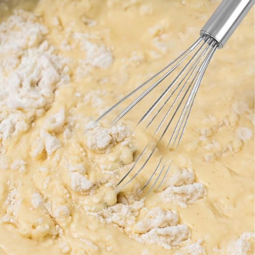 kitchen Wire Whip, Stainless Steel Spring Whisk, LightWeight Manual Mixers, Portable Cream Egg Beater, Anti Rust Spring Egg Whisk, Versatile Egg Mixing Tool, Durable Wire Whip for Cooking Whipping