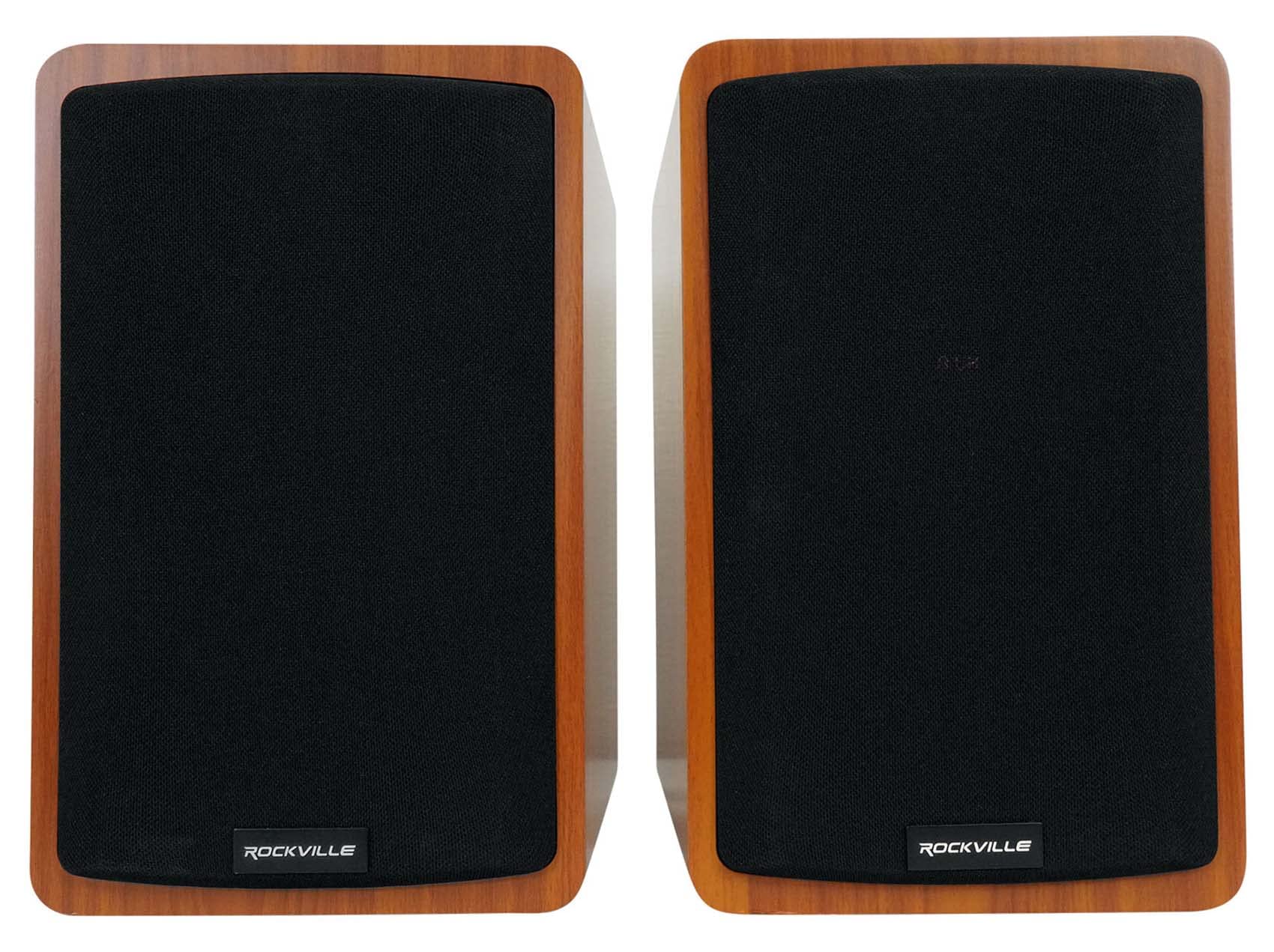 Rockville ELITE-5C Wood 800w Home Theater 5.25" Bluetooth Bookshelf Speakers, Brown