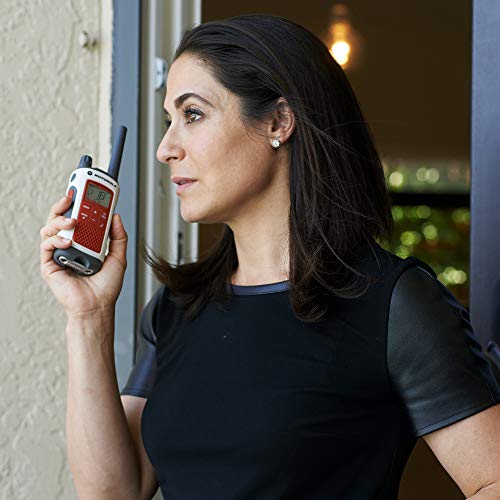 Motorola Solutions, Portable FRS, T482, Talkabout, Two-Way Radios, Red Cross, Emergency Preparedness, Rechargeable, 22 Channel, 35 Mile, White W/Red, 2 Pack