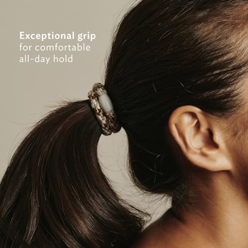 L. Erickson Grab & Go Pony Tube - Jet Set - 15 Pack Ponytail Holder Hair Ties