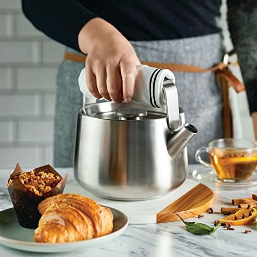 KitchenAid Teakettles Stainless Steel Whistling Teakettle, 1.9 Quart - Brushed Stainless Steel