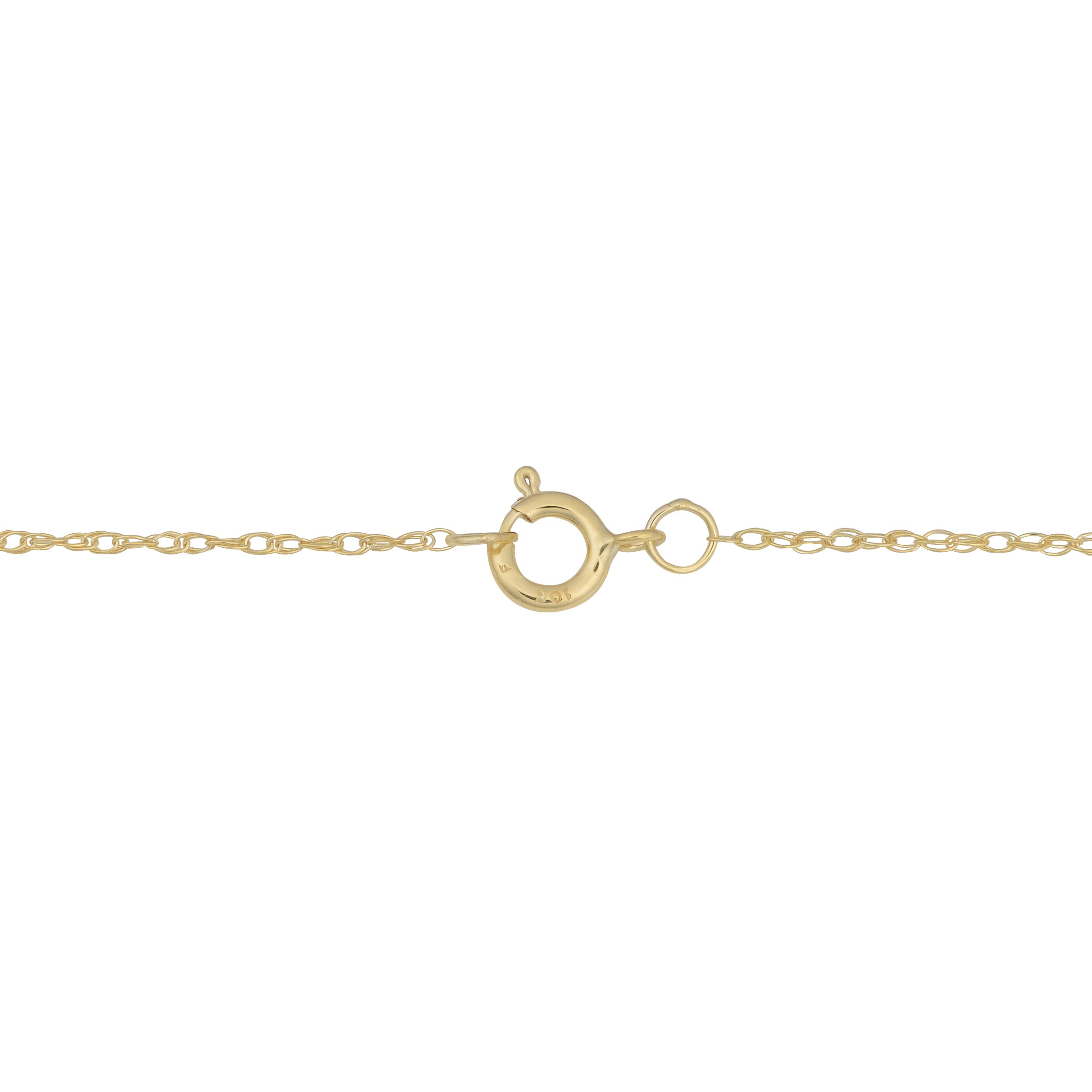 Kooljewelry 10k Yellow Gold Love Knot Necklace (18 inch)