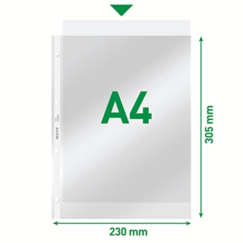 Leitz 4734-31-00 Super Premium Document Wallet A4 PVC Hard Film Waterproof Pack of 10