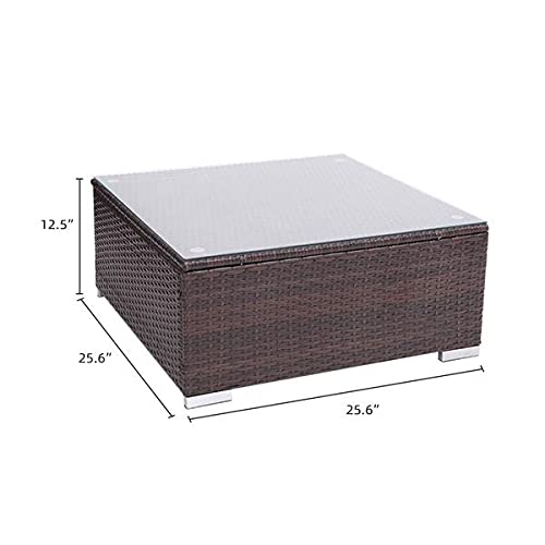 WYKDD PE Wicker Rattan Corner Sofa Set Patio Furniture Set in Stock for The Outdoors and Patio