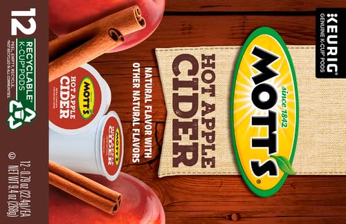 Mott's Hot Apple Cider, Keurig Single-Serve K-Cup Pods, 12 Count