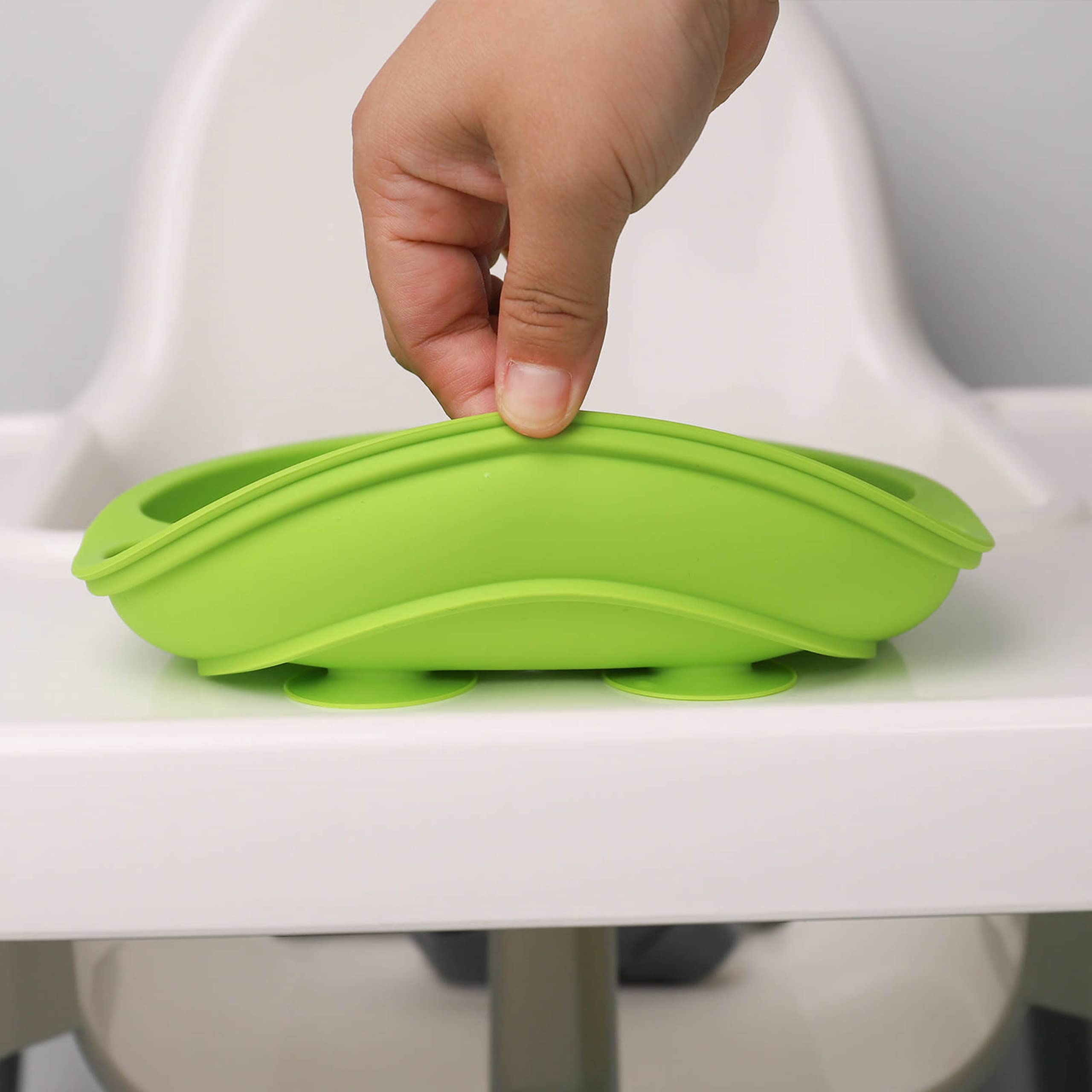 Suction Plates for Babies | 100% Silicone with Lid | Divided Design | Microwave & Dishwasher Safe