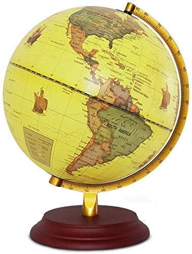 World Globe Great for Kids And Adults with Stand Desk 10 Inch Globe Educational Deluxe Blue Ocean Black Base Full Earth Geography