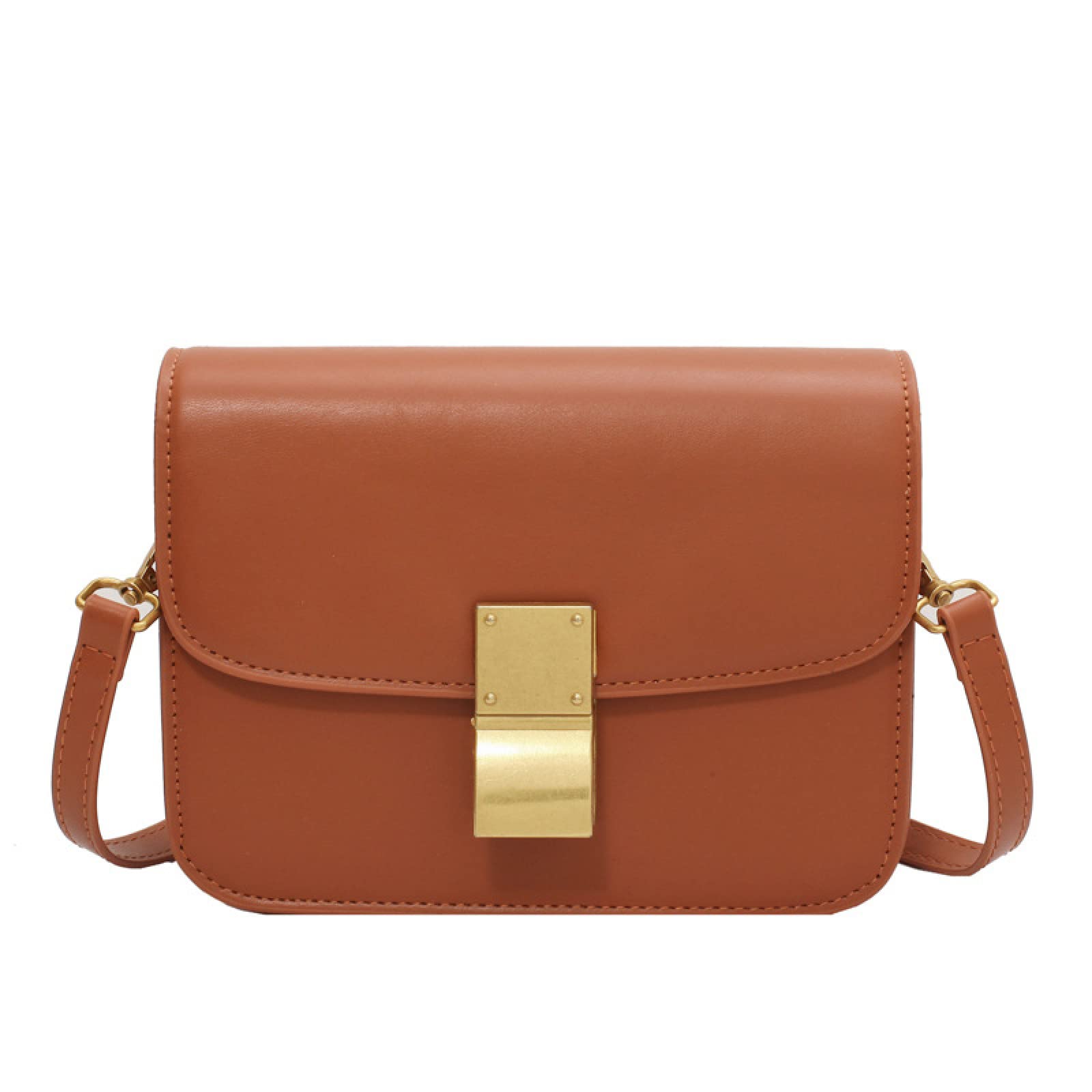 Simple women's bag shoulder bag diagonally across small square bag versatile armpit tofu bag, black, 20 * 7 * 15CM