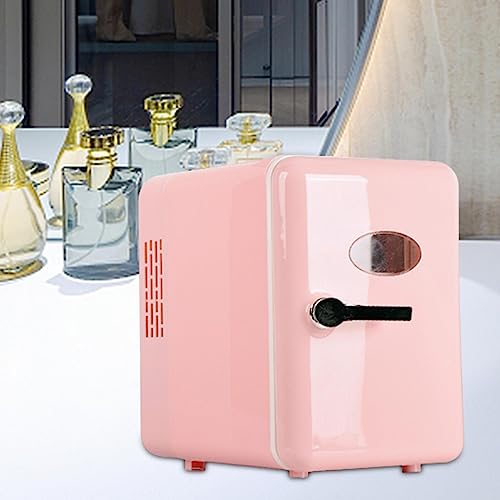 KLKCMS Mini Fridge Portable USB Fridge Personal Refrigerator Compact Refrigerator for Travel Dorm Home Bedroom Car, Pink