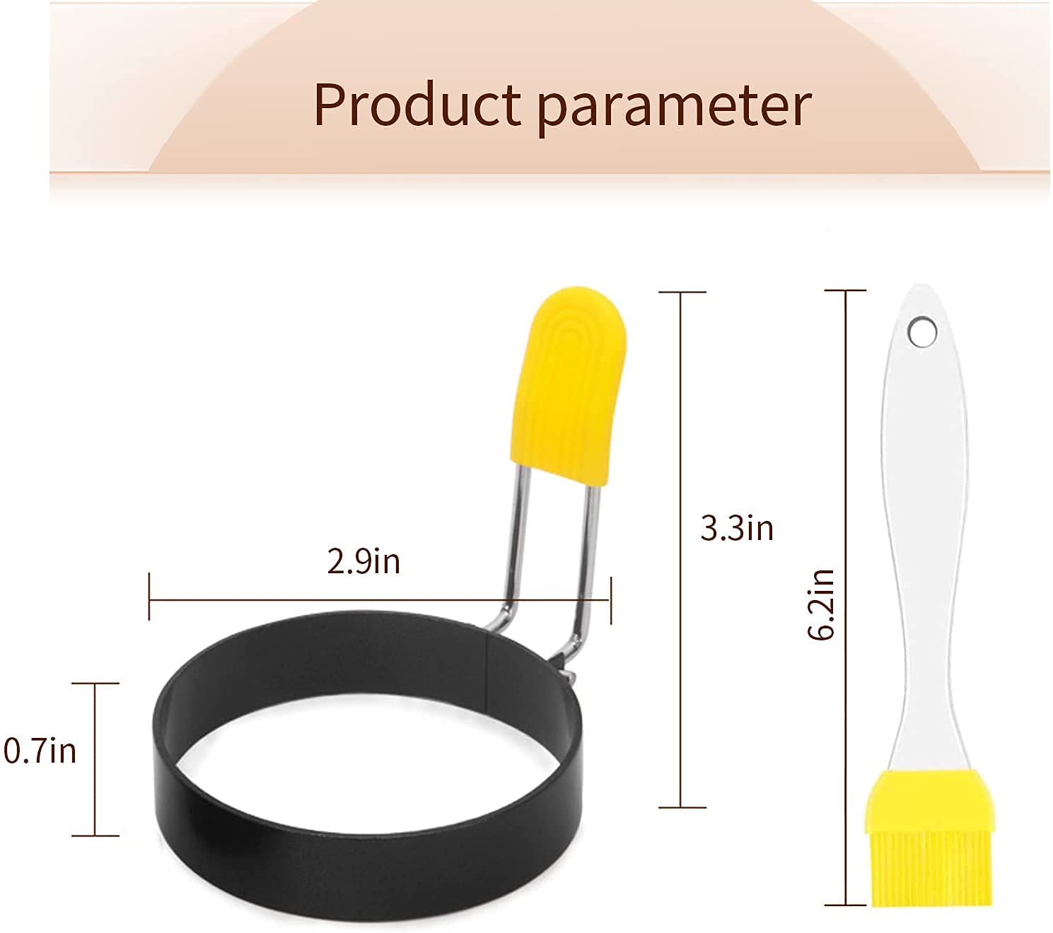 Qixin QIXIAN 2 Pack Fried Egg Mold,Reusable kitchen cooking toolsNon Stick Egg Moulds,Pancake Mould Cooking Rings for Frying Pan.