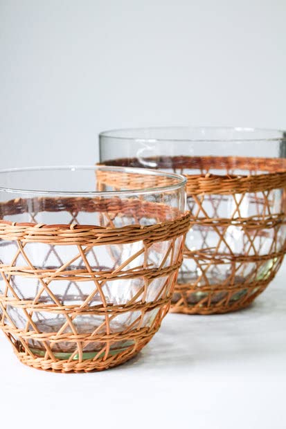 Seagrass Rattan Cage Salad Bowl | Medium