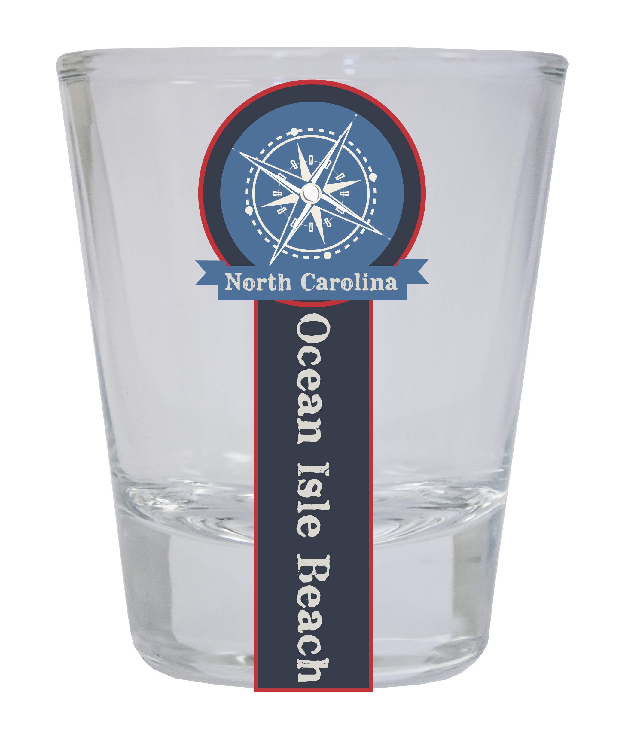 Ocean Isle Beach North Carolina Nautical Souvenir Round Shot Glass