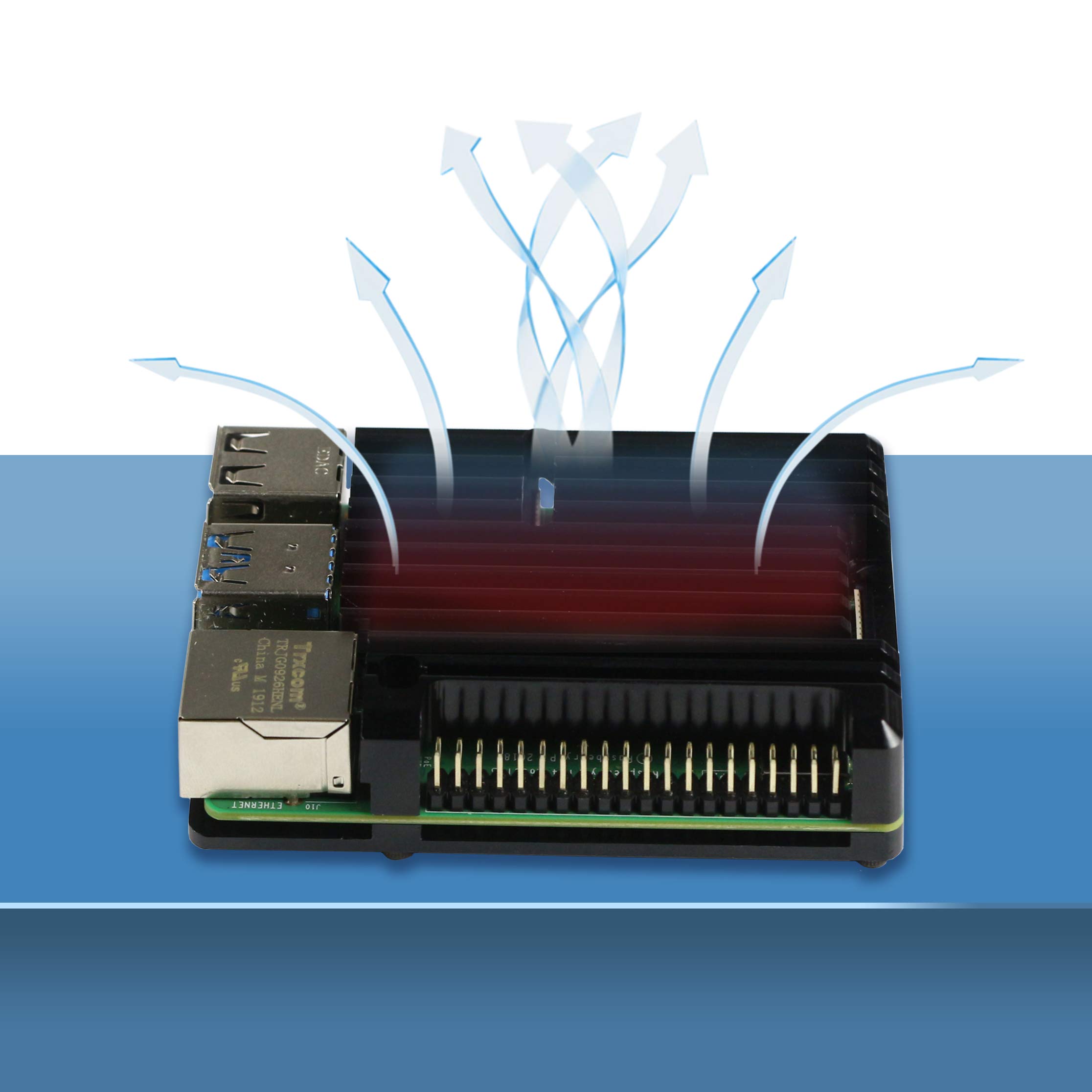 Metal Case for Raspberry Pi 4 Model B Case and Heatsink Thermal Adhesive